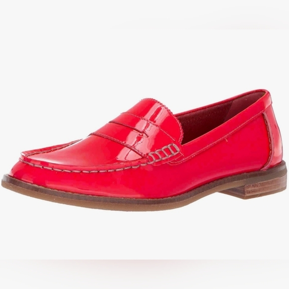 Sperry | Shoes | Sperry Patent Leather Cherry Red Loafers Size | Poshmark